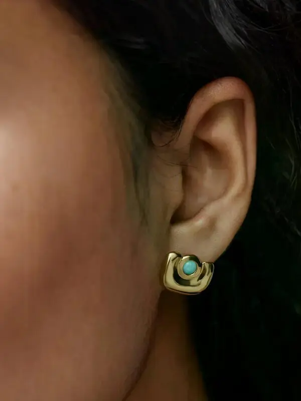 Monica Vinader Stone-embellished Earrings - Gold