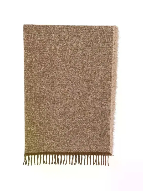 UMA WANG Fringed Bouclé Scarf - Brown