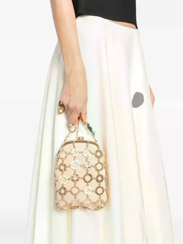 Cult Gaia Brielle Ring-embellished Clutch Bag - Neutrals