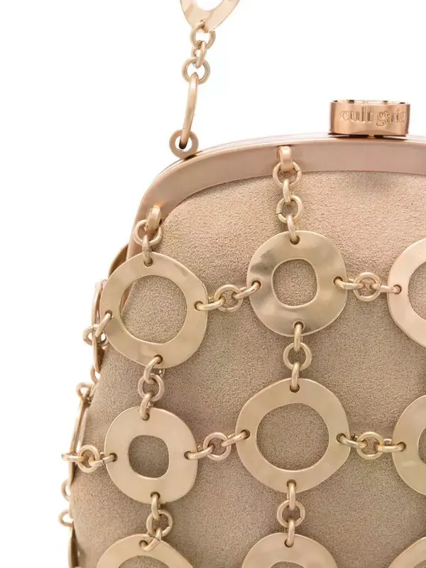 Cult Gaia Brielle Ring-embellished Clutch Bag