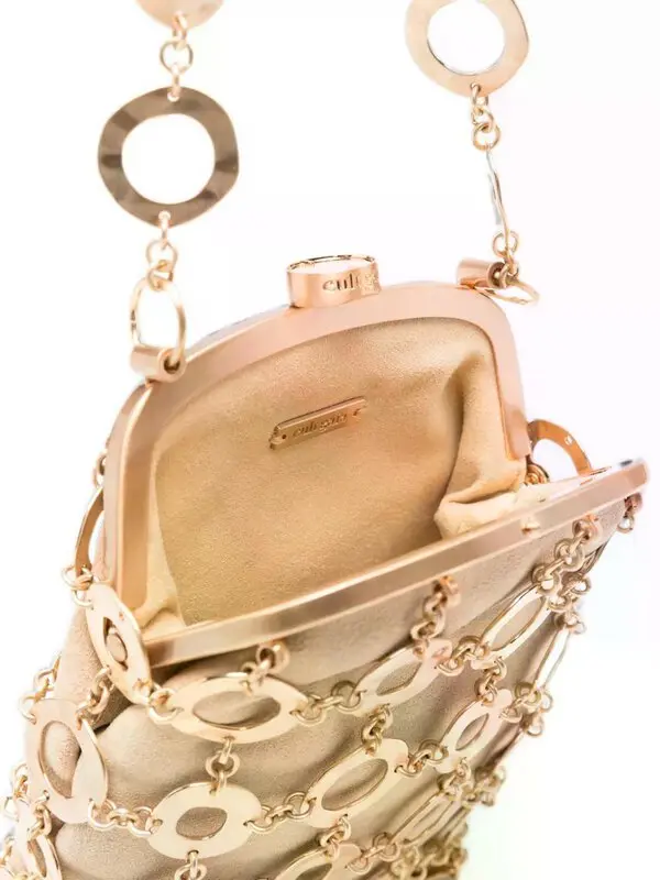 Cult Gaia Brielle Ring-embellished Clutch Bag