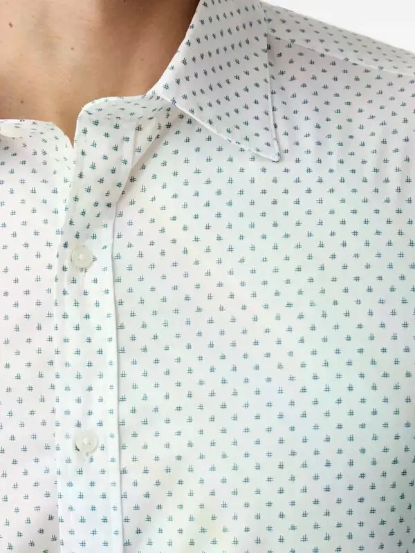 Michael Kors Geometric-print Long-sleeve Shirt