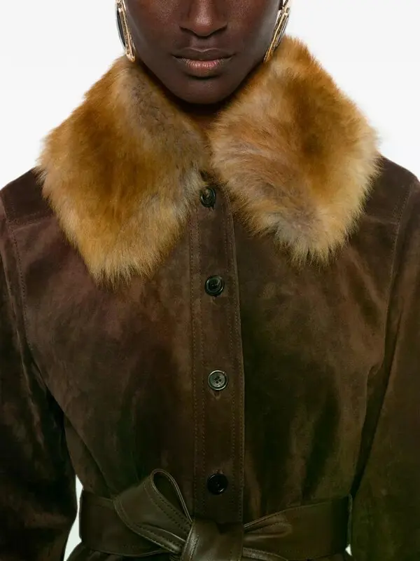 Saint Laurent Belted Leather Jacket
