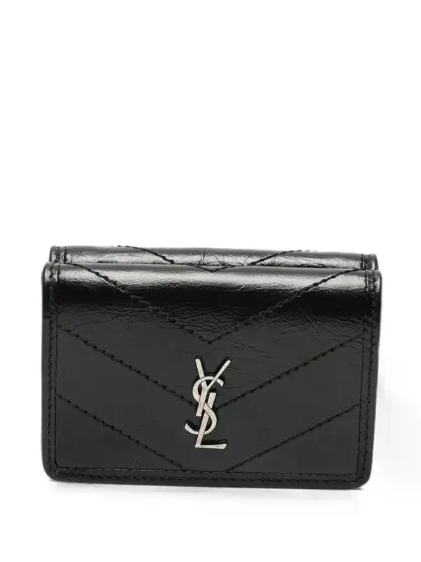 Saint Laurent Quilted Leather Wallet - Black