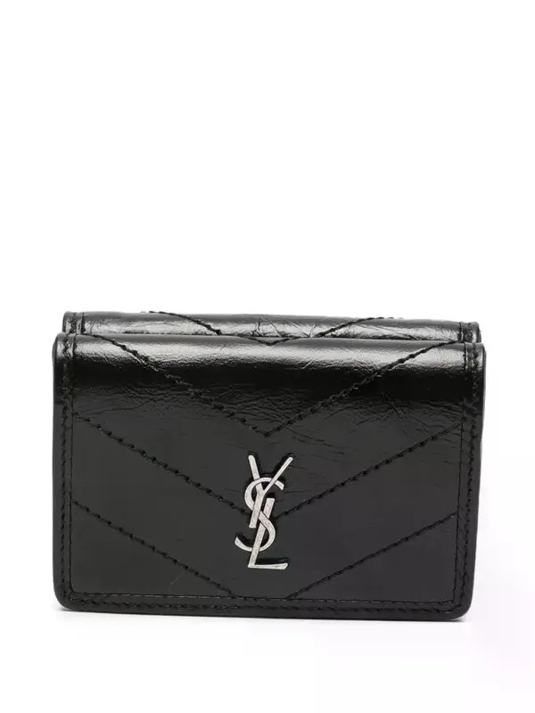 Saint Laurent Quilted Leather Wallet - Black