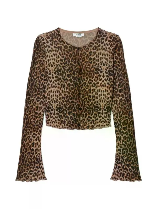 RE/DONE Isabelle Leopard-print Cardigan