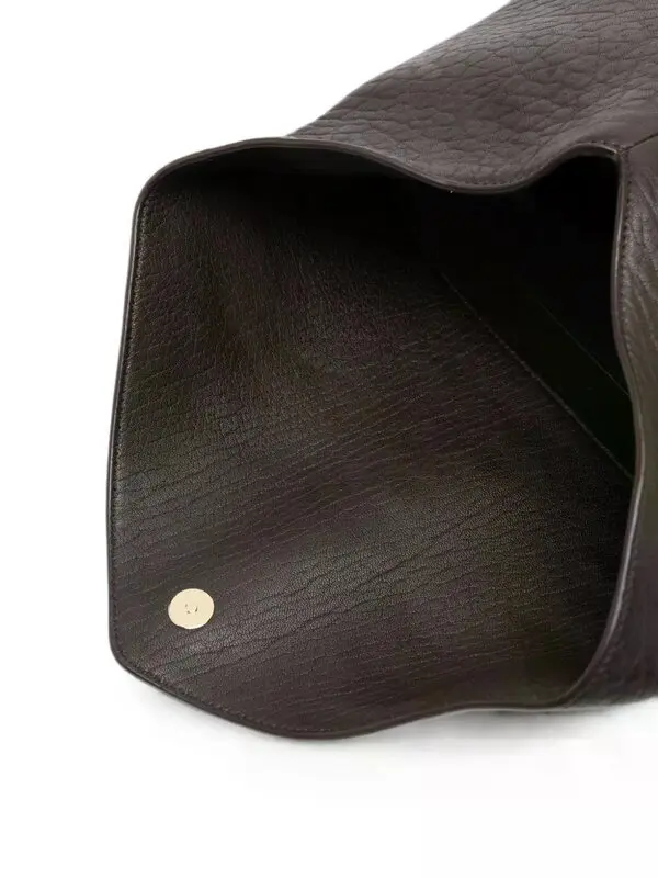 Saint Laurent Cassandre Grained-leather Clutch Bag