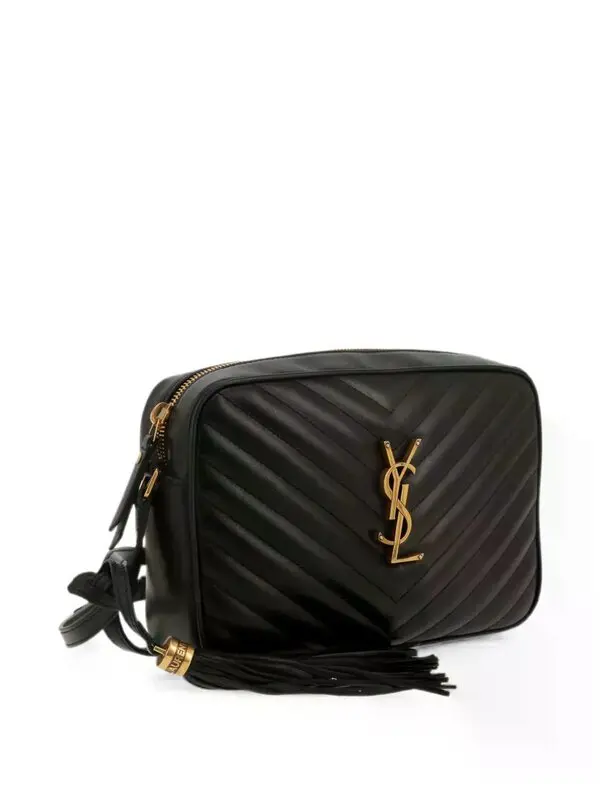Saint Laurent Lou Quilted Shoulder Bag - Black