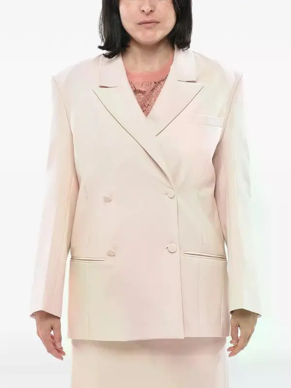 SUPER BLOND Double-breasted Blazer - Pink