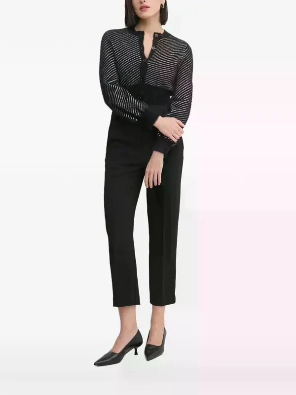 SANDRO FERRONE Striped Cardigan - Black