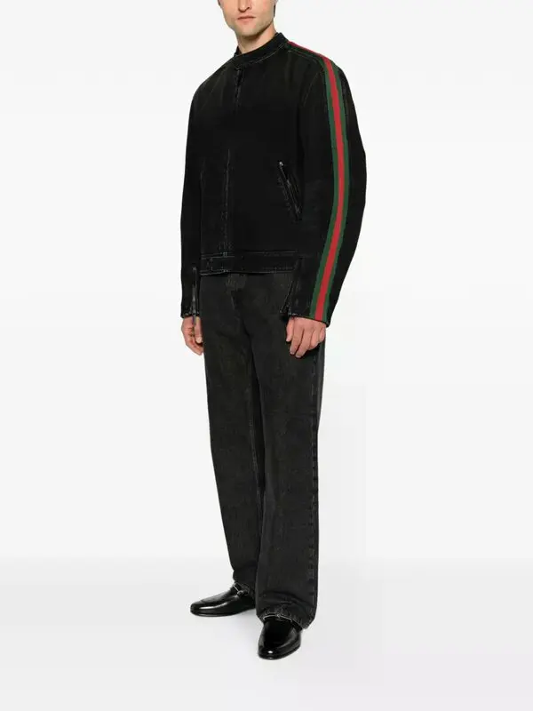 Gucci Web-stripe Denim Jacket