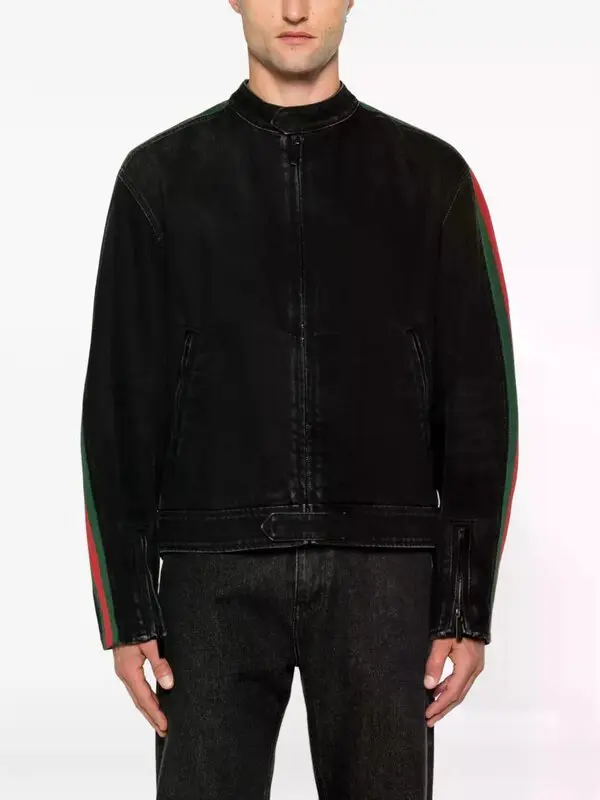 Gucci Web-stripe Denim Jacket