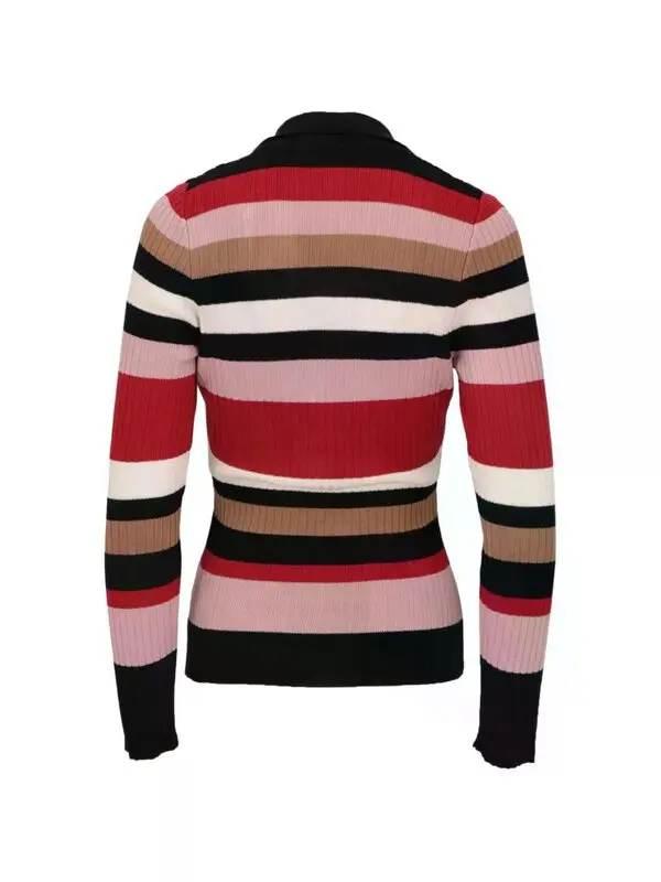 Isaia Striped Ribbed Sweater