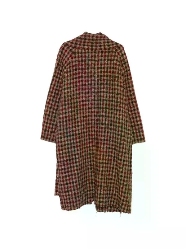 R13 Check-pattern Double-breasted Coat