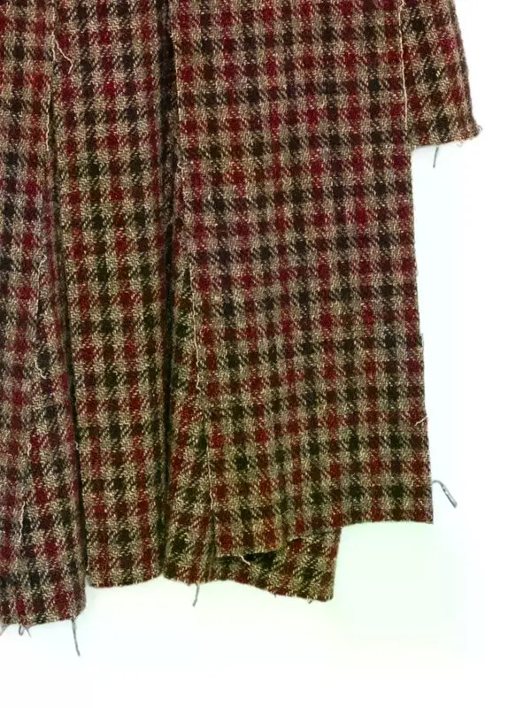 R13 Check-pattern Double-breasted Coat