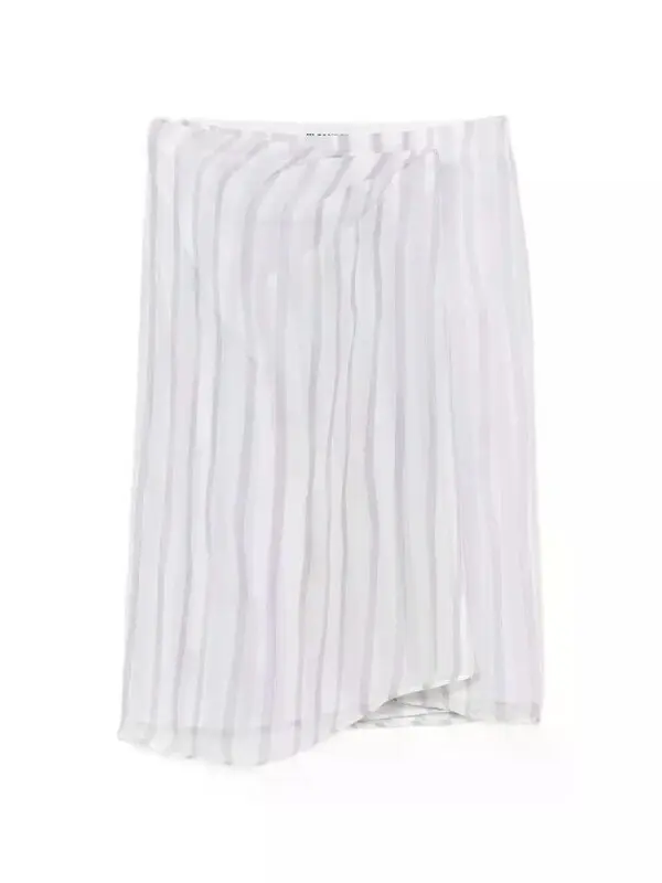 JIL SANDER 2000s Striped Midi Skirt