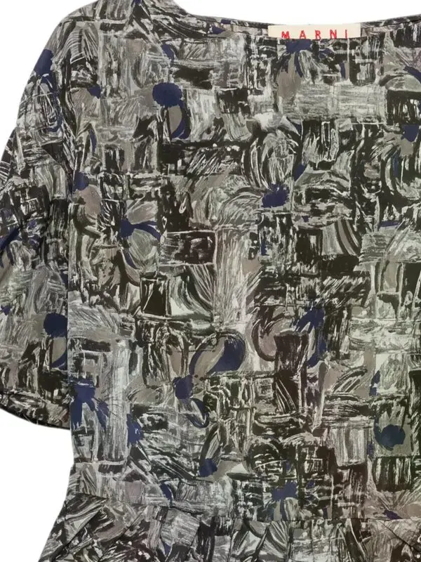 Marni 2000s Abstract-print Mini Dress