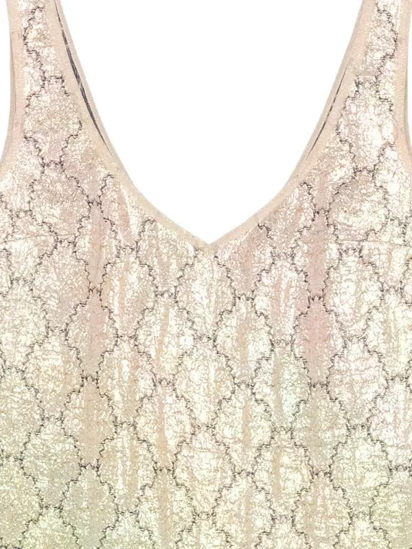 Prada 2000s Metallic-effect Top