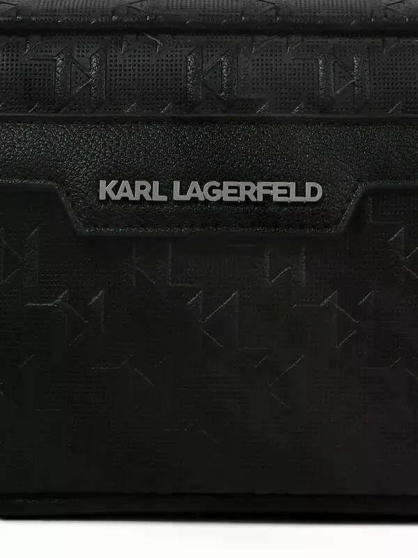 Karl Lagerfeld Monogram Perforated Crossbody Bag