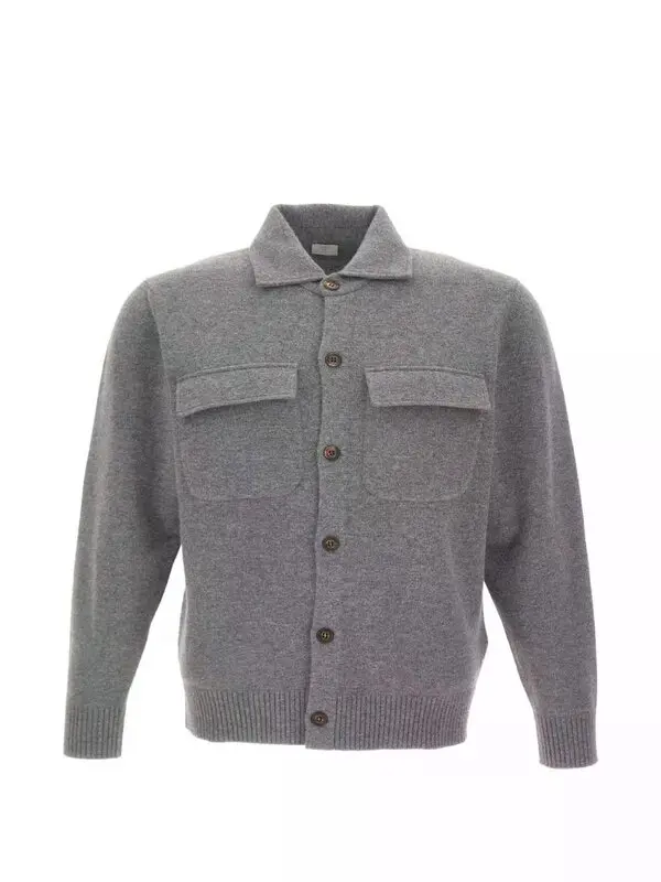 Eleventy Knit Flap-pocket Shirt