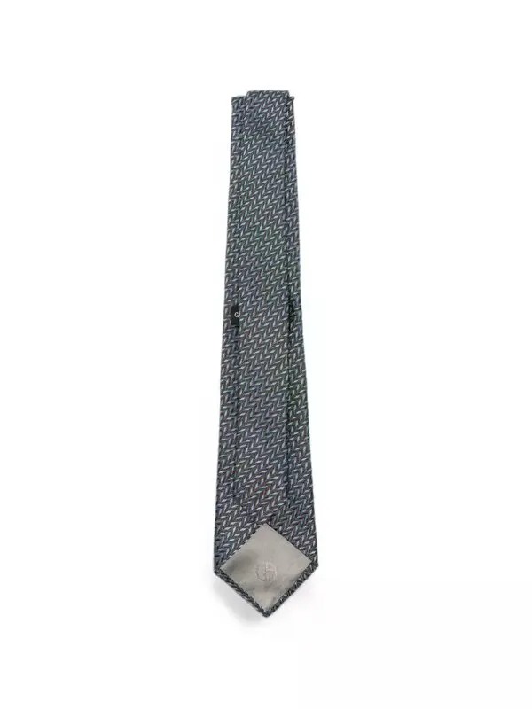 Giorgio Armani Chevron-patterned Silk Tie