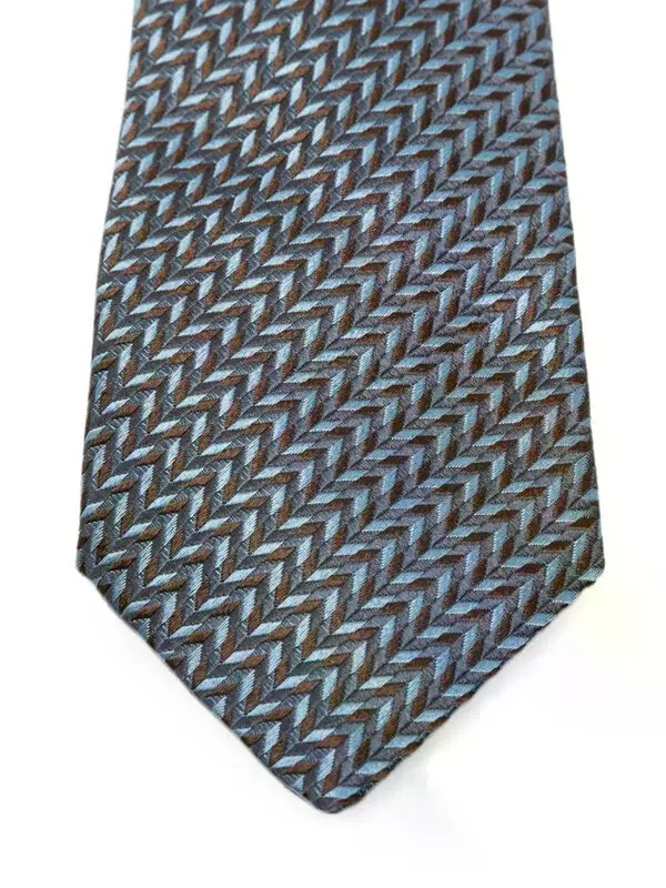 Giorgio Armani Chevron-patterned Silk Tie
