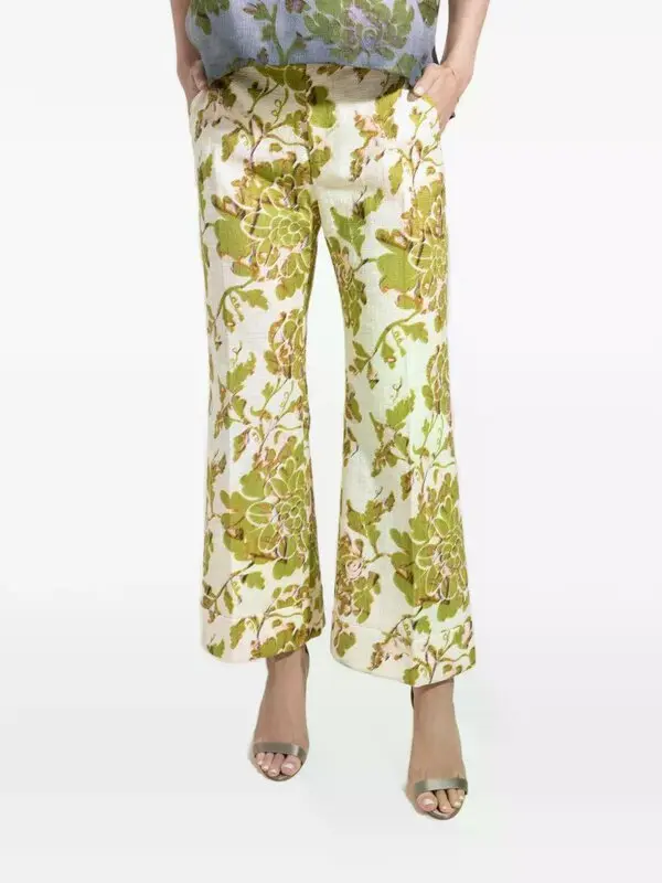 La DoubleJ Oasis Green In Rustic Cotton Hendeix Pants - Neutrals