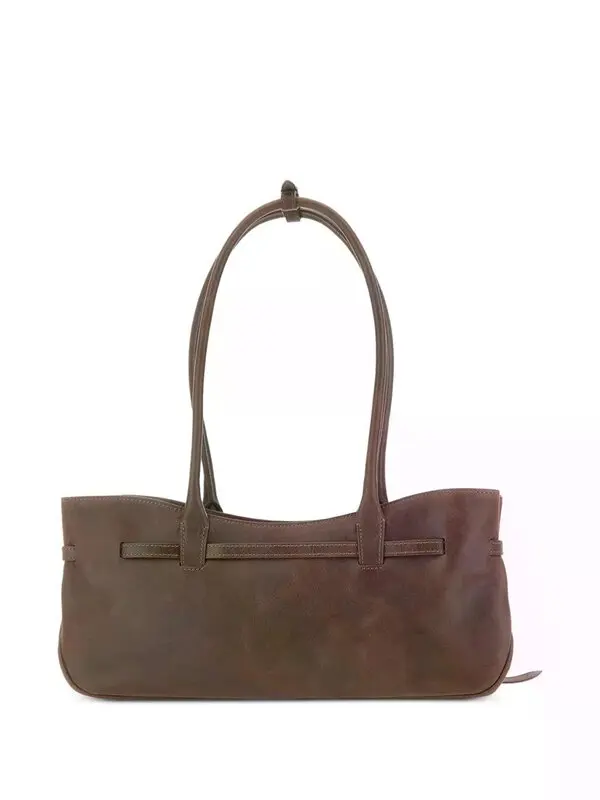 MARGESHERWOOD Knotted Leather Shoulder Bag - Brown