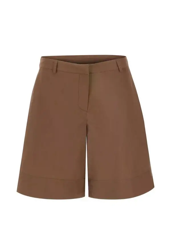 KAOS Wide-leg Bermuda Shorts - Brown