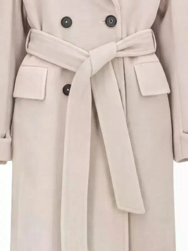 Isaia Belted Double-breasted Coat