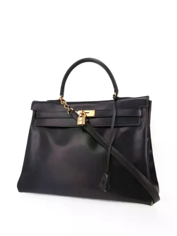 Hermès 1991 35 Kelly Handbag - Blue