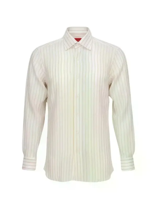 Isaia Striped Long-sleeve Shirt