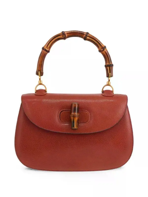 Gucci 1990's Bambou Grained Tote Bag