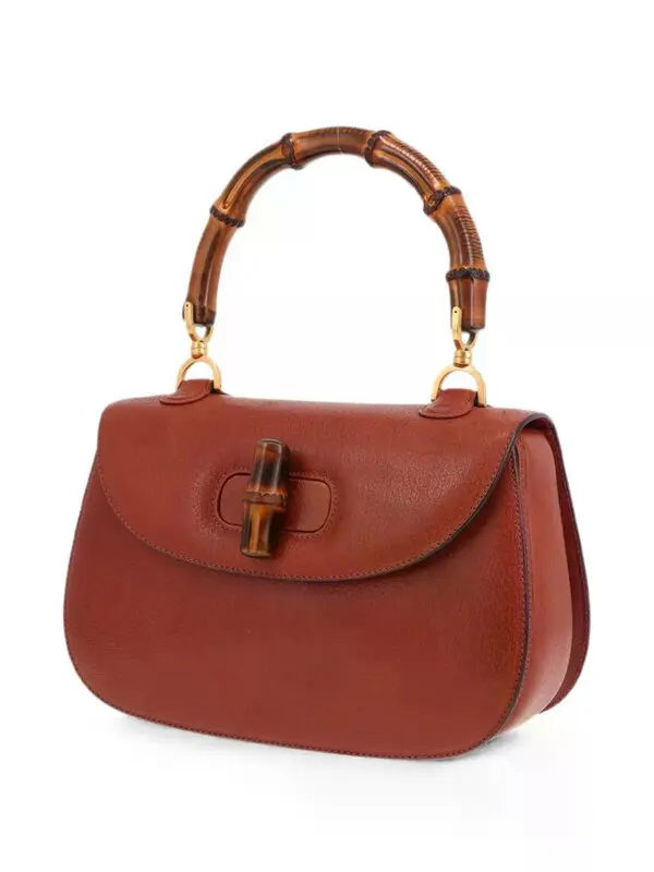 Gucci 1990's Bambou Grained Tote Bag