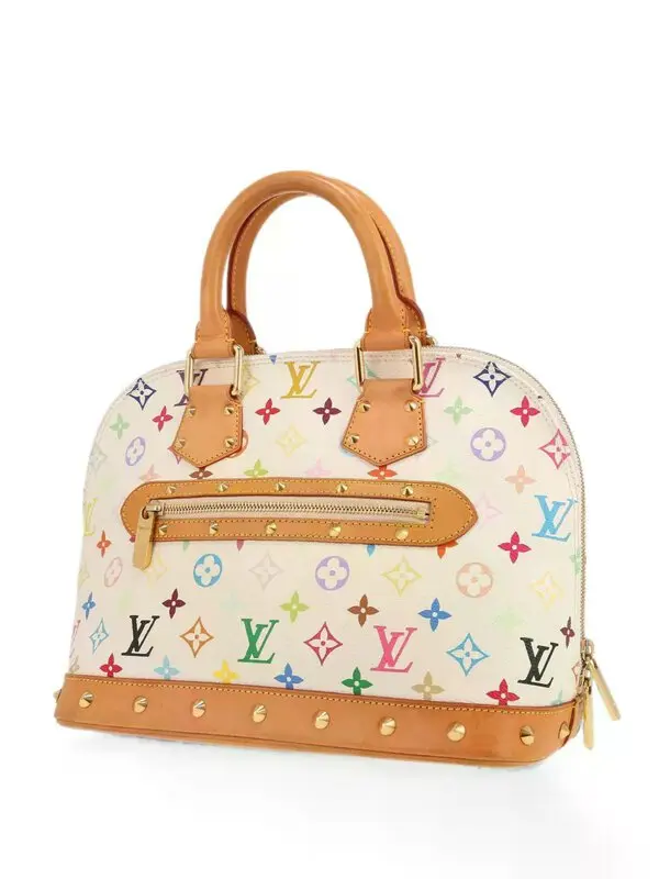 LOUIS VUITTON Alma Monogram Tote Bag - White