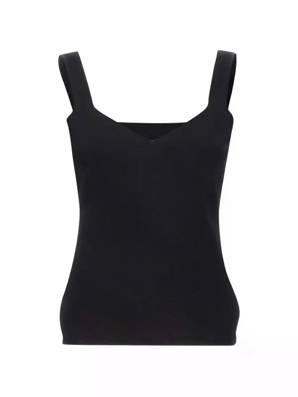KAOS V-neck Knitted Top - Black