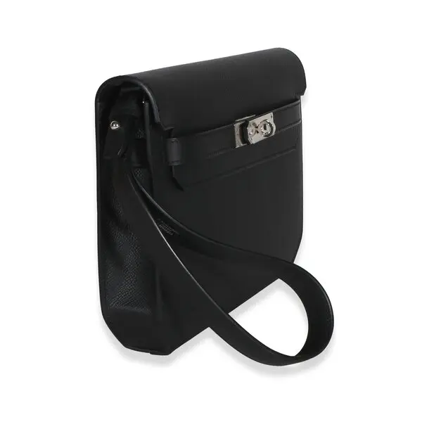 Hermès Epsom Kelly Depeches 25 Clutch With Palladium Hardware