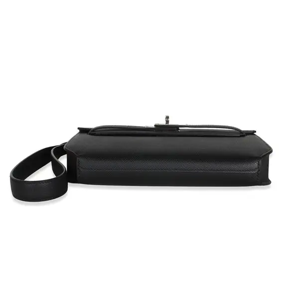 Hermès Epsom Kelly Depeches 25 Clutch With Palladium Hardware