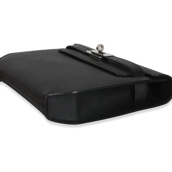 Hermès Epsom Kelly Depeches 25 Clutch With Palladium Hardware