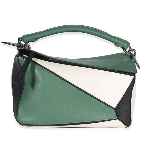 Loewe Multicolor Calfskin Puzzle Bag - Green