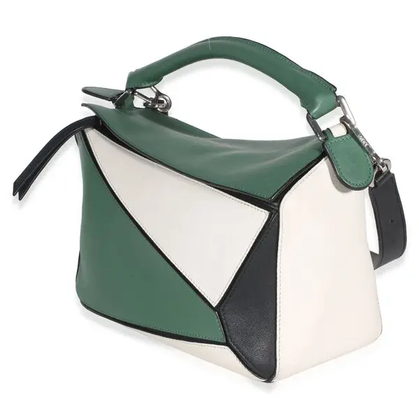 Loewe Multicolor Calfskin Puzzle Bag - Green