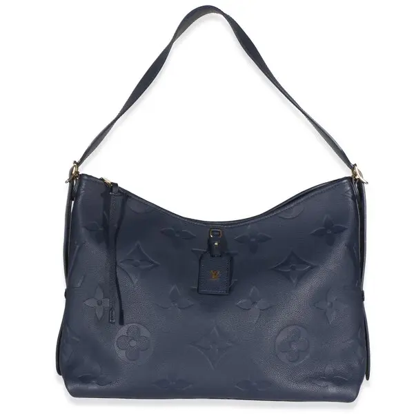 LOUIS VUITTON Navy Giant Monogram Empreinte Carryall Mm Shoulder Bag - Blue