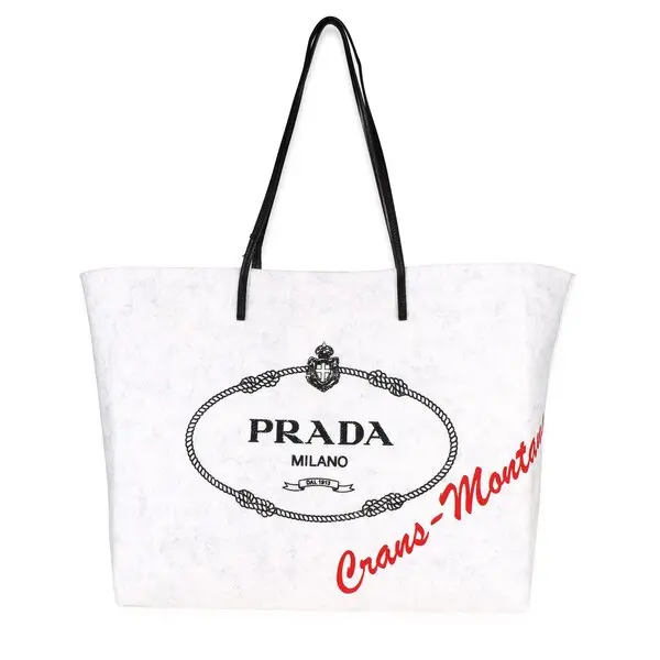 Prada Felt Tote Bag - Gray