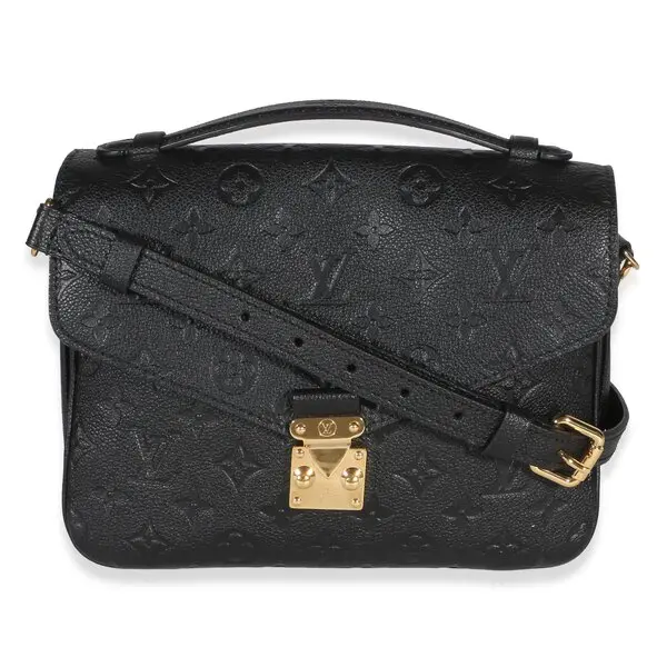 LOUIS VUITTON Monogram Empreinte Pochette Metis Shoulder Bag - Black