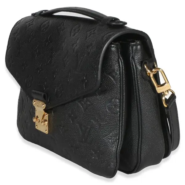 LOUIS VUITTON Monogram Empreinte Pochette Metis Shoulder Bag - Black