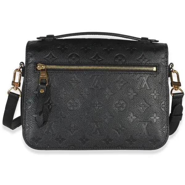 LOUIS VUITTON Monogram Empreinte Pochette Metis Shoulder Bag - Black