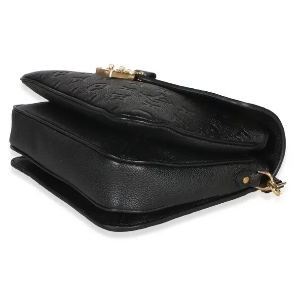 LOUIS VUITTON Monogram Empreinte Pochette Metis Shoulder Bag - Black