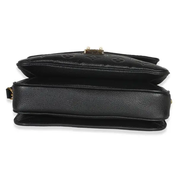 LOUIS VUITTON Monogram Empreinte Pochette Metis Shoulder Bag - Black