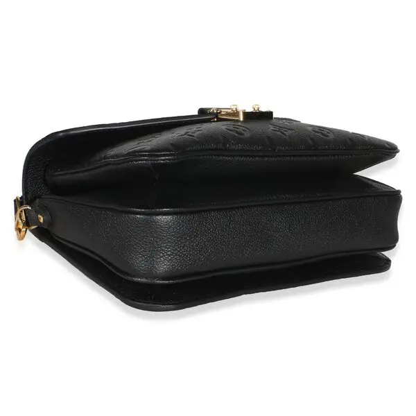 LOUIS VUITTON Monogram Empreinte Pochette Metis Shoulder Bag - Black