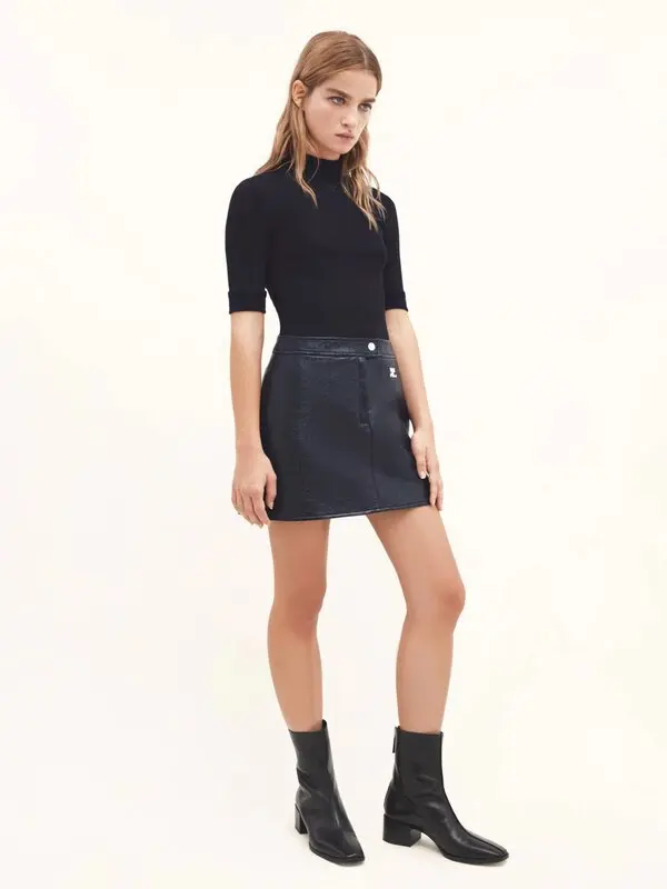 COURREGES Courrèges Reedition Logo Patch Mini Skirt